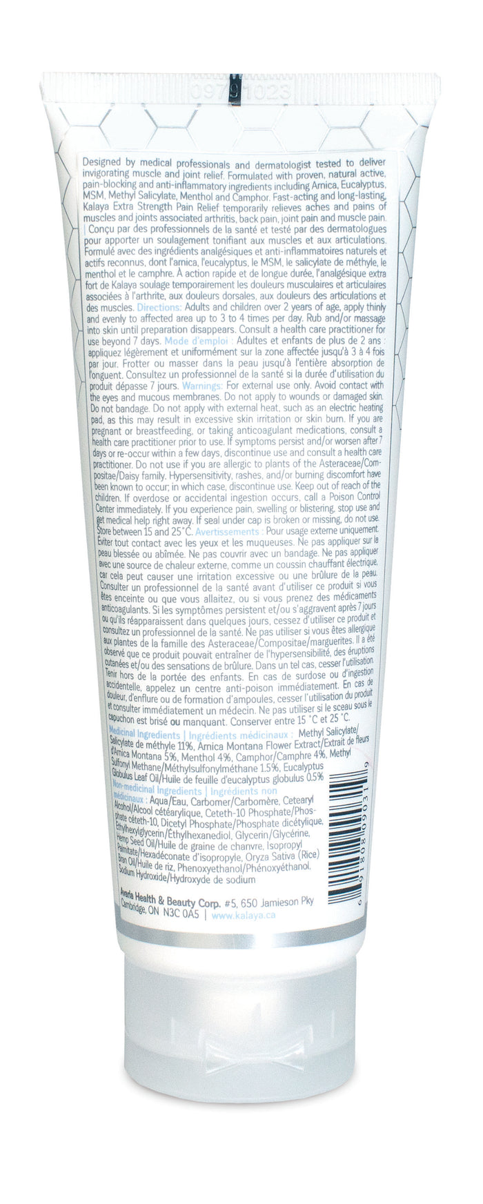 KaLaya 6x Extra Strength Pain Relief Cream Compound - Made in Canada