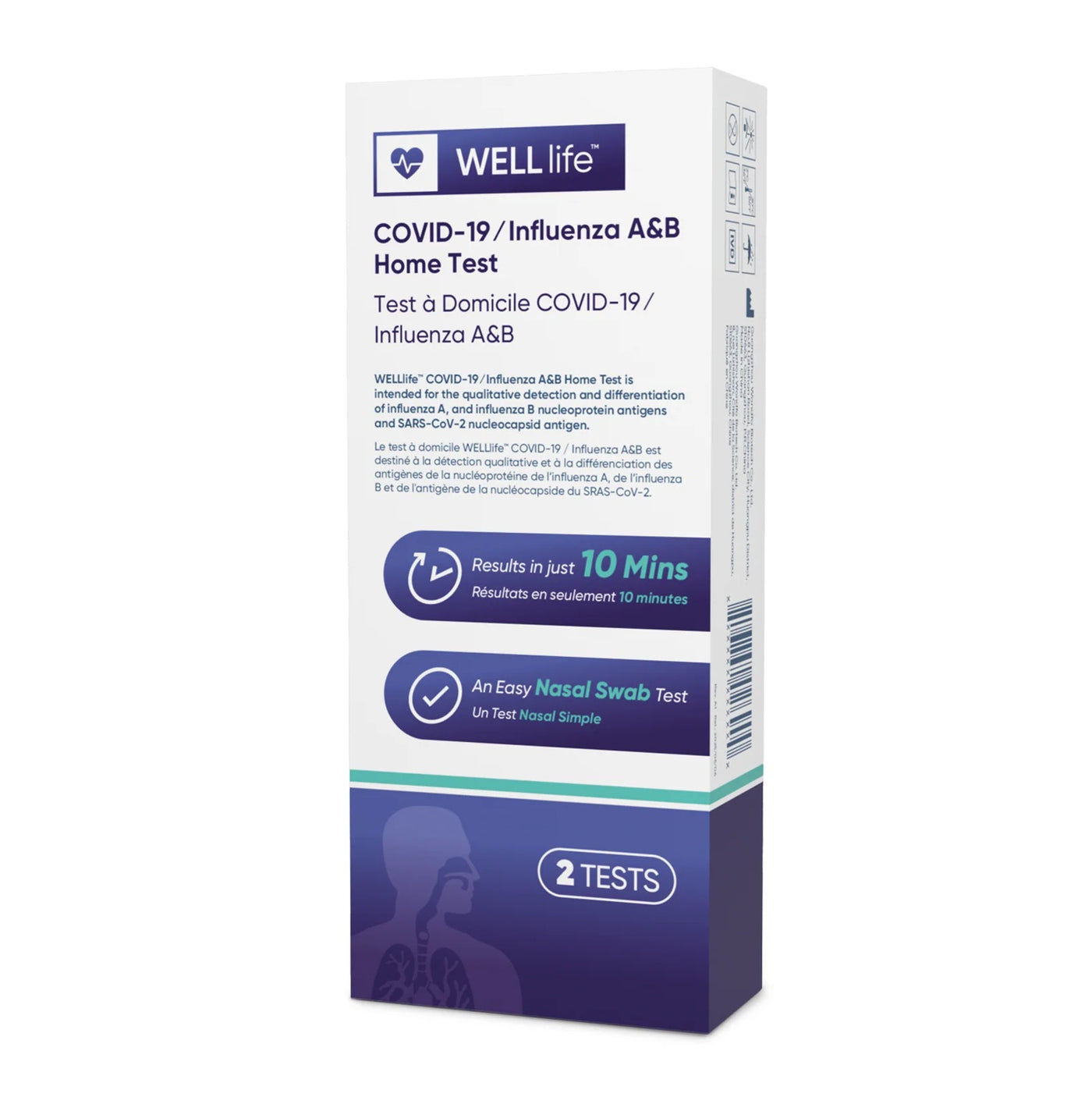 Well Life COVID-19 and Flu Home Combo Rapid Antigen Test